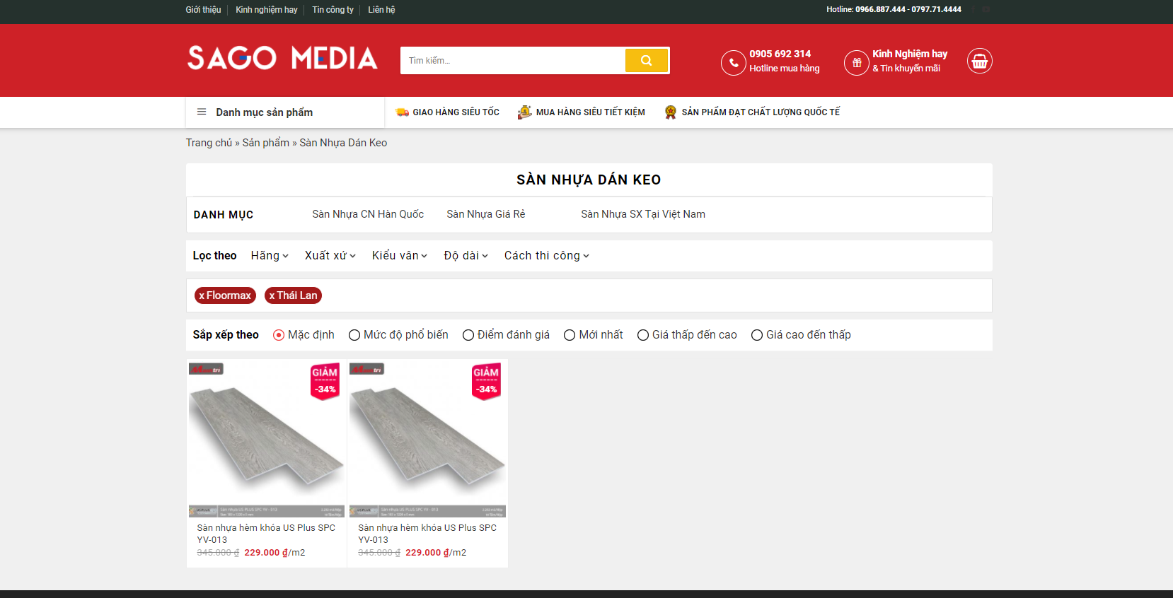 Bộ lọc sản phẩm - Khi nào nên sử dụng cho website - Sago Media