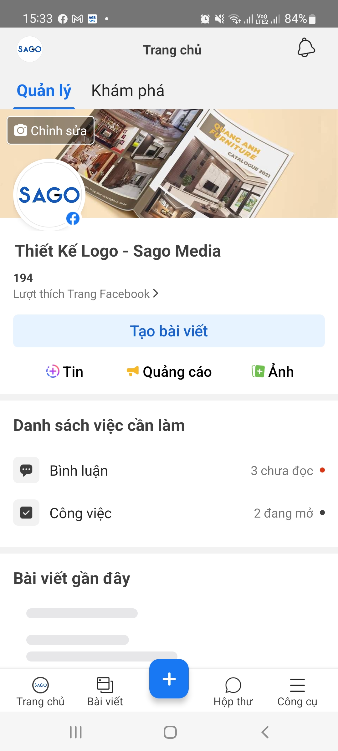 Hướng dẫn tải App quản lý trang fanpage mới nhất - Sago Media